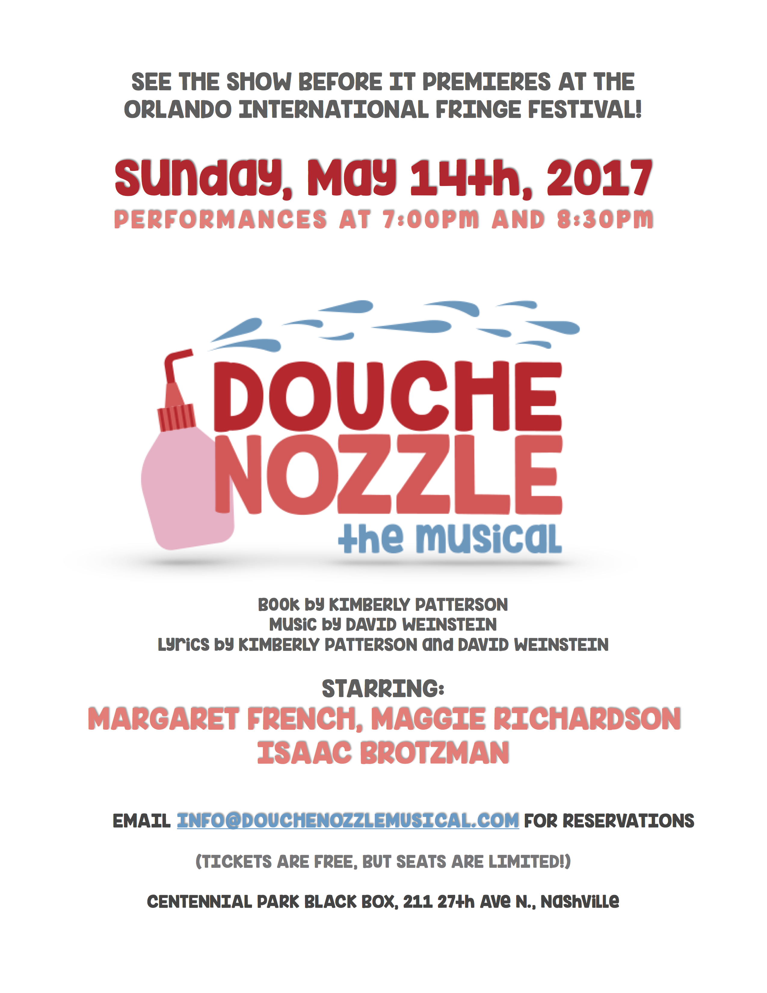 News & Updates | Douchenozzle: The Musical | The "cleanest" show at Fringe!